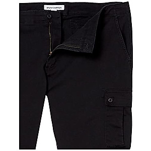 Amazon Essentials Men's Slim-Fit Stretch Cargo Pant, Black, 30W x 32L