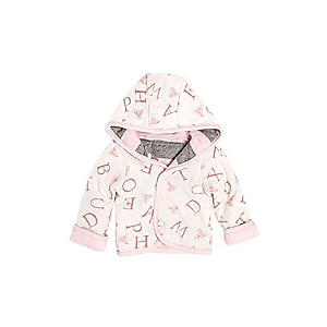 Burt's Bees Baby baby girls Sweatshirts, Lightweight Zip-up Jackets & Coats, Organic Cotton Hooded Sweatshirt, Blossom Abc, 6 Months US