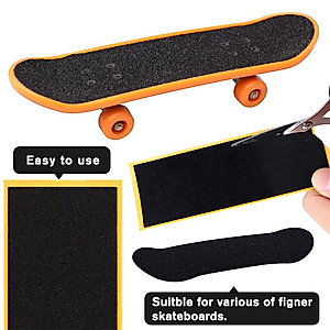 YUJUN 20PCS 38mmX110mm Wooden Fingerboard Foam Grip Tape Black Pro Skateboard Grip Tape Stickers