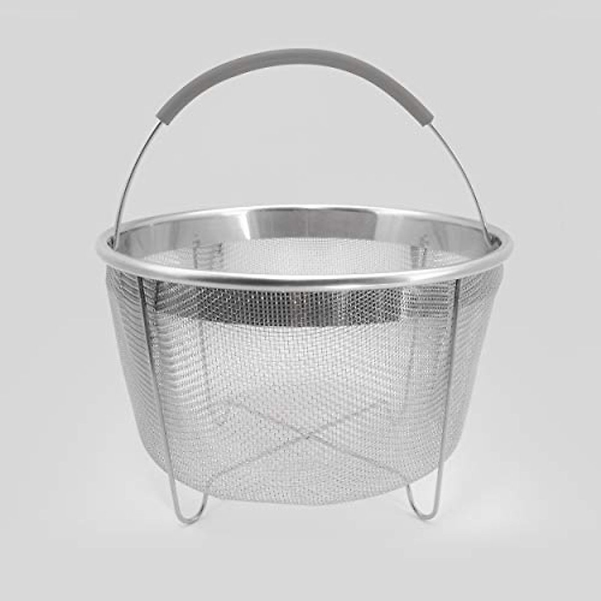 ExcelSteel 3.75 Qt, Rinse Drain Sift Sieve Kitchenware Perfect for Pressure Cookers Strainer Basket Insert, 8.25", Grey