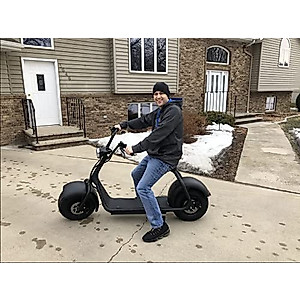 2000w Motor Lithium Electric Scooter for Adults, Fat Tire Electric Scooter with Seat, LCD Display, Bright LED Headlight, Hydraulic Front and Rear Brakes and Wide Deck