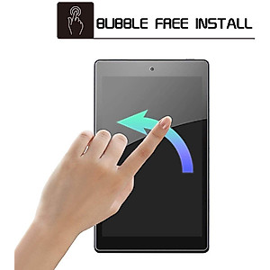 TiKeDa [3-Pack Screen Protector for Amazon Kindle Fire HD 8 (2018/2017/2016 Release) Hard Tempered Glass/HD/9H Hardness High Definition Clear-Not Fit Fire HD 8 2020