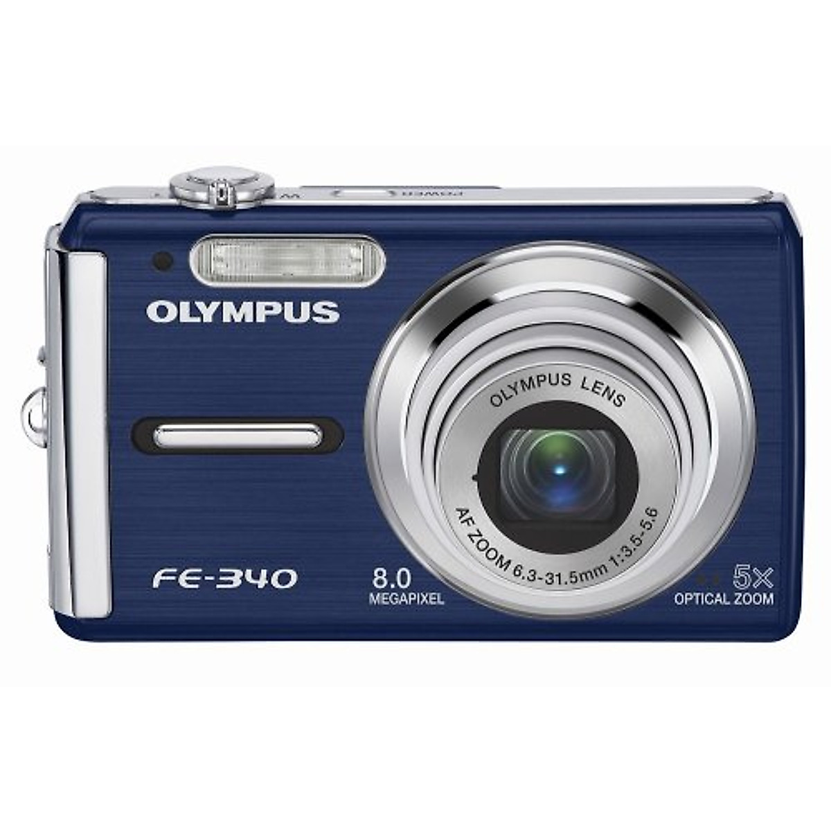 Olympus FE-340 8MP Digital Camera with 5x Optical Zoom (Blue)