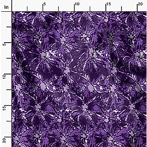 Soimoi Purple Heavy Canvas Fabric Batik Tie-Dye Print Upholstery Fabric, Fabric for Home Accents Fabric by The Yard 58 Inch Wide