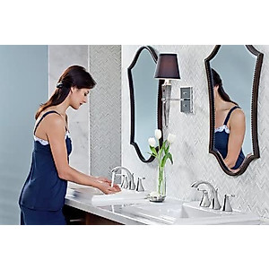 Moen Voss Polished Nickel Two-Handle Widespread Bathroom Faucet, Valve Required, T6905NL