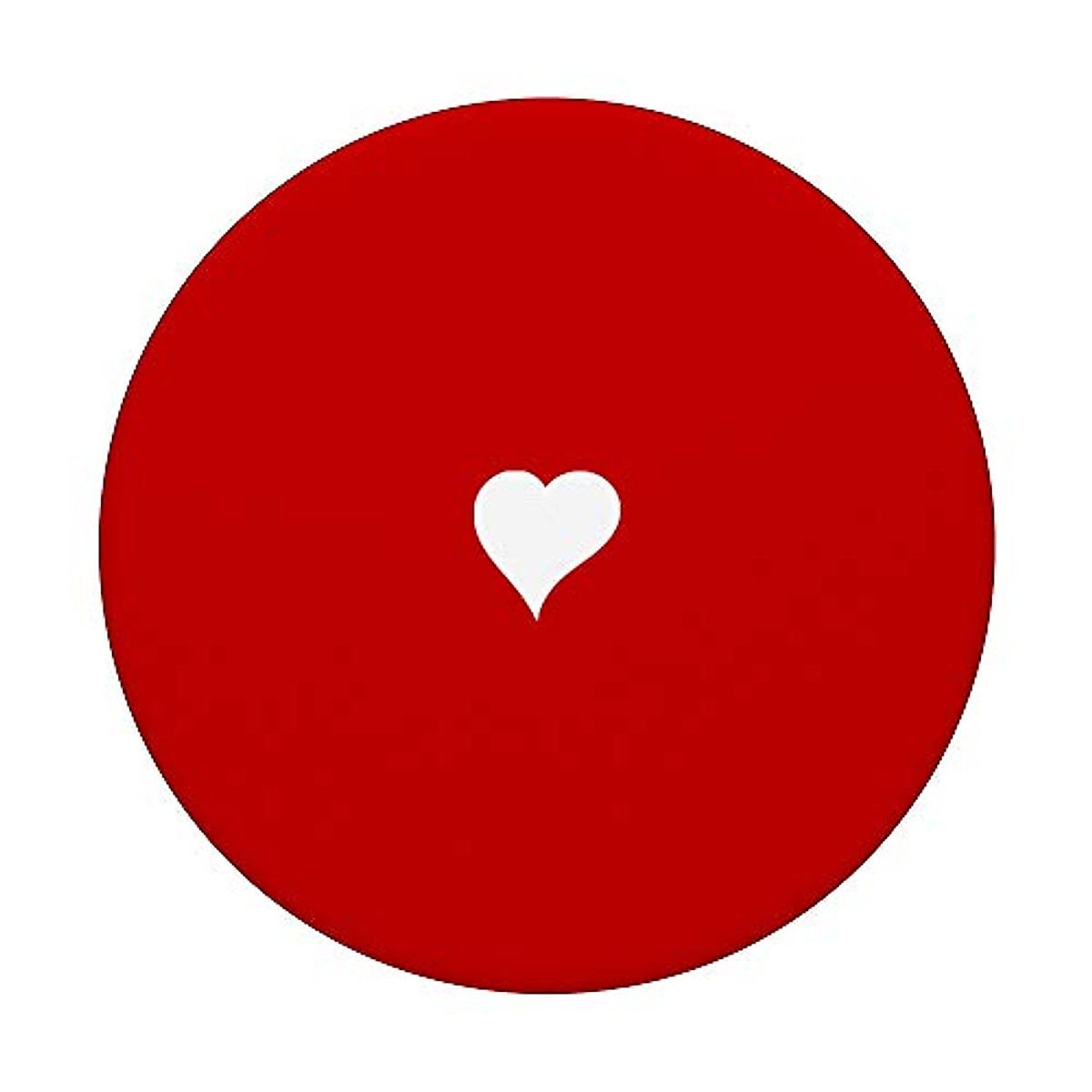 Cute Hand Drawn White Heart - Red Minimalist Love symbol PopSockets PopGrip: Swappable Grip for Phones & Tablets