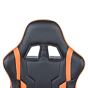 FurnitureR Reclinable Gaming Chair Ergonomic High Back Swivel Home Office Desk Seating Height Adjustable for PC Computer Writing and Working, Orange