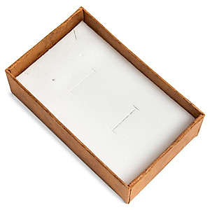 Jewelry Gift Box Set with Lids and Ribbon Bows (Brown, 2 x 3 x 1 In, 16 Pack)