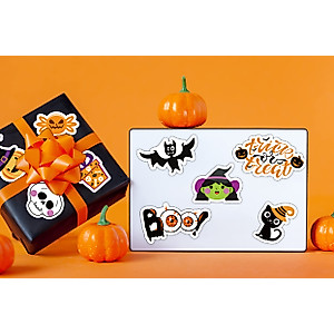 Halloween Stickers for Kids Adults 24 Sheets Cute Halloween Stickers Bulk Sheets for Treat Bags/Boxes/Gifts/Cards Halloween Adhesive Stickers for Teacher Classroom Halloween Party Favors for Kids