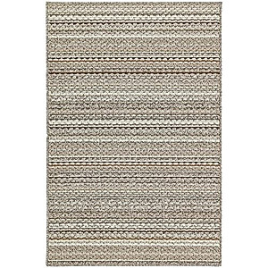 Garland Rug Carnival Stripe 9 Ft. x 12 Ft. Earth Tone Area Rug