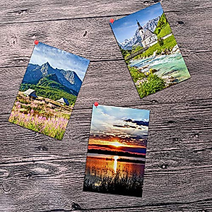 500 Pieces Map Push Pins Map Tacks Plastic Round Head Tacks with Steel Points, 1/8 Inch, 10 Colors