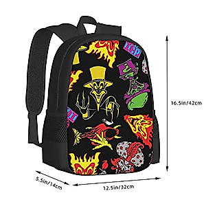 STYLOPUNK Icp Backpack Men Women Backpacks Lightweight Rucksack Waterproof Bookbag For Teen Girl Boys Outdoor Daypack, Black, One Size