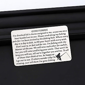Memorial Gift for Fishing Lover Gone Fishing In Loving Memory Of Fishing Lover Dad Brother Papa Grandad (Gone Fishing)