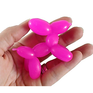 12 Mini Balloon Dog Stretchy Toy - Cute Squishy Sensory Fidget Toy - Party Favors & Prizes (1 Dozen)