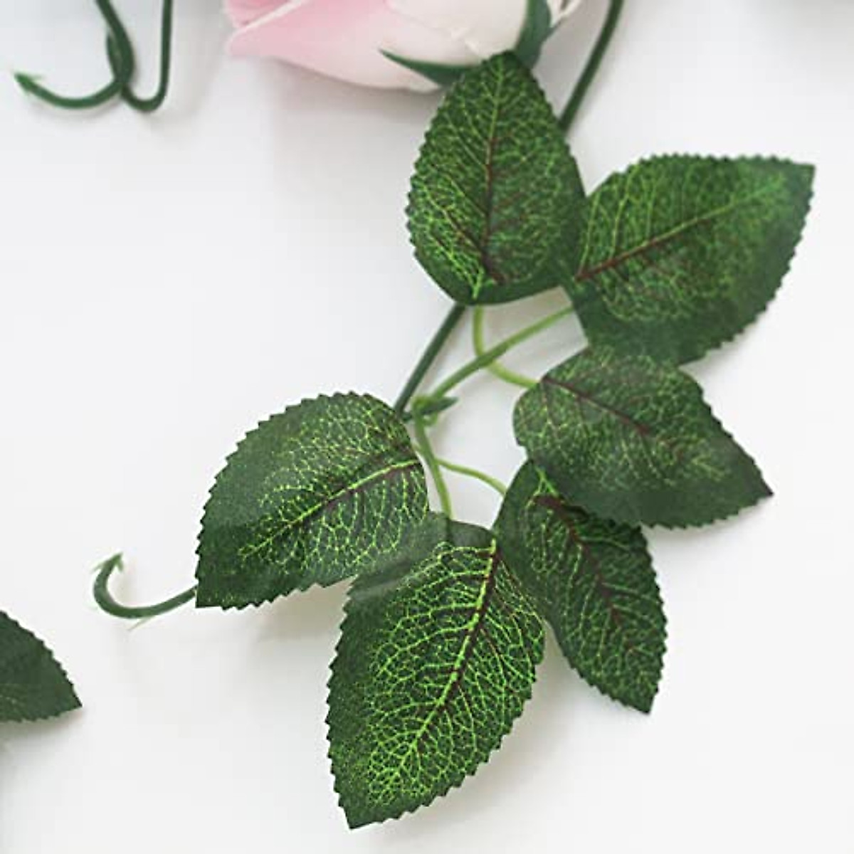 Hananona 2PCS Artificial Hanging Flowers 3.3Ft Artificial Rose Vine Hanging Plants Artificial Flower for Home Room Garden Wedding Indoor Outdoor Decoration (Pink, 2)