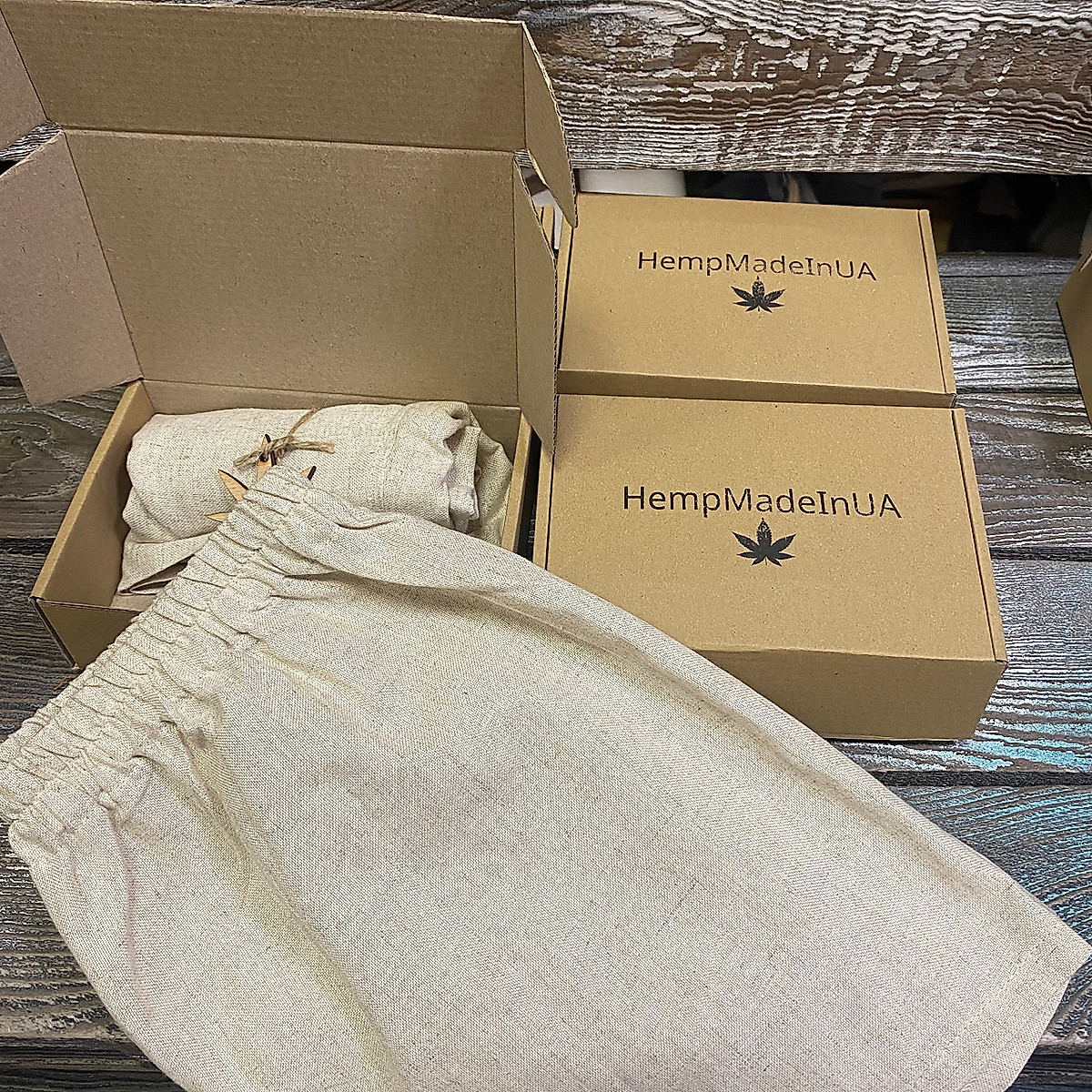 Set of hemp briefs with an elastic band of 2 pieces,drawstring briefs - loose fit boxers for men Elastic Waistband Underwear Boxer Shorts ((XL) 36-38 inch waist)