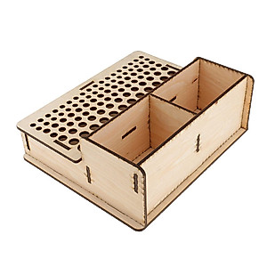 Jili Online Wood Leather Craft Tools Holder Rack Stand Leather Stamp Punch Tools Storage Box Organizer