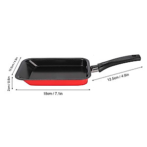 Omelette Pan, Tamagoyaki Pan Nonstick Frying Pan Griddle Pan Skillet with Spatula Nonstick Carbon Steel Egg Frying Pan Japanese Omelette Pan with Kitchen Cooking Tools (7.1 X 4.9 X 0.8in)