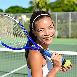 Jadive 100 Pcs Tennis Racket Grip Tape Anti Slip Tennis Overgrips PU Absorbent Badminton Grip Tape for Badminton Tennis Racquet Grip Fishing Rods, Red Yellow Blue Black Purple