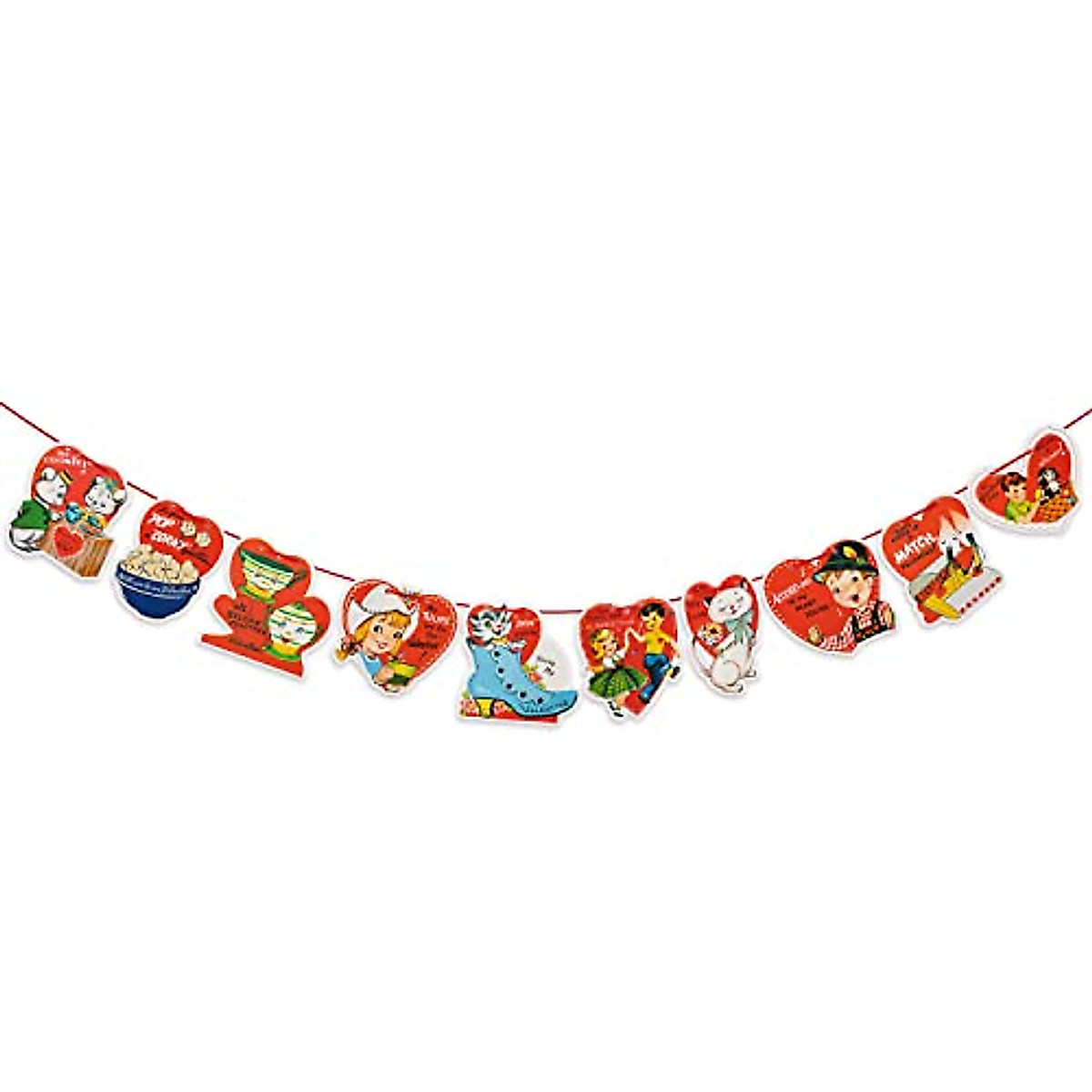 Vintage Valentine’s Day Banner - Romantic Heart Decorations