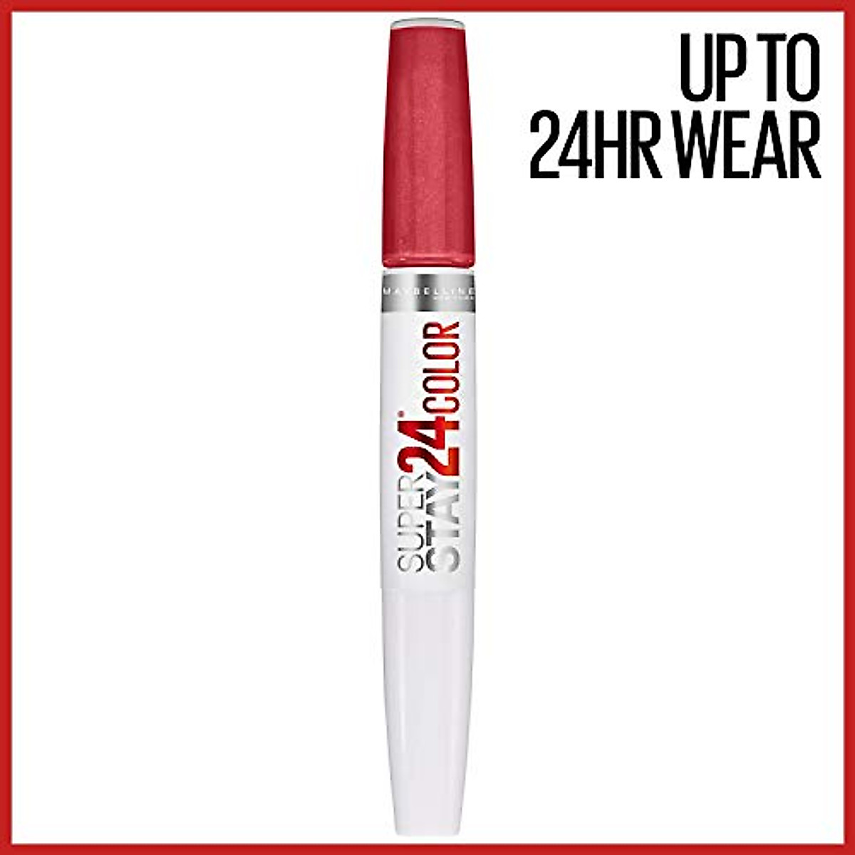 Maybelline New York Super Stay 24, 2-Step Liquid Lipstick Makeup, Long Lasting Highly Pigmented Color with Moisturizing Balm, Continuous Coral, Coral Pink, 1 Count