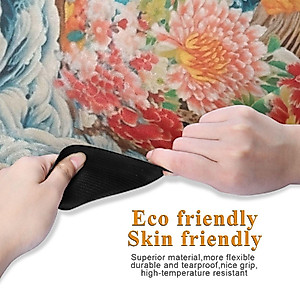 GOODOLD Geometric Ethnic Yoga Mat, 71 x 26 Inch Non-slip Yoga Mats Folding Travel Exercise Mat Indoor Outdoor Gym Pilates with Storage Bag for Women Men