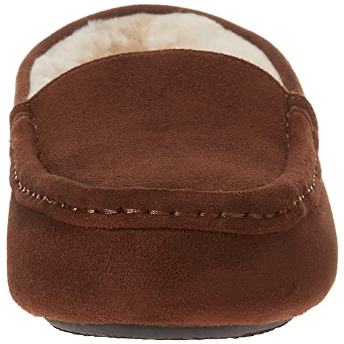 Amazon Essentials Men's Moccasin Slipper, Dark Toffee Brown Microsuede, 9