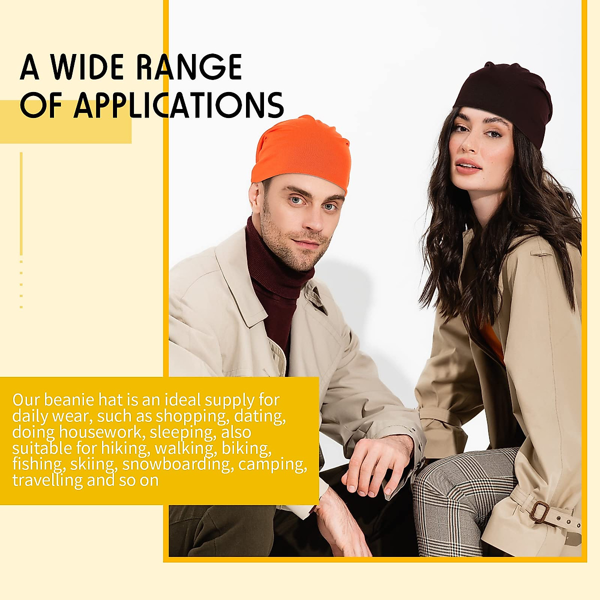 Handepo 30 Pieces Colorful Slouchy Beanie Hat Bulk Homeless Hat Winter Warm Skull Cap Hip Hop Sleep Cap Baggy Dwarf Hats for Women Men Running Walking Multicolored