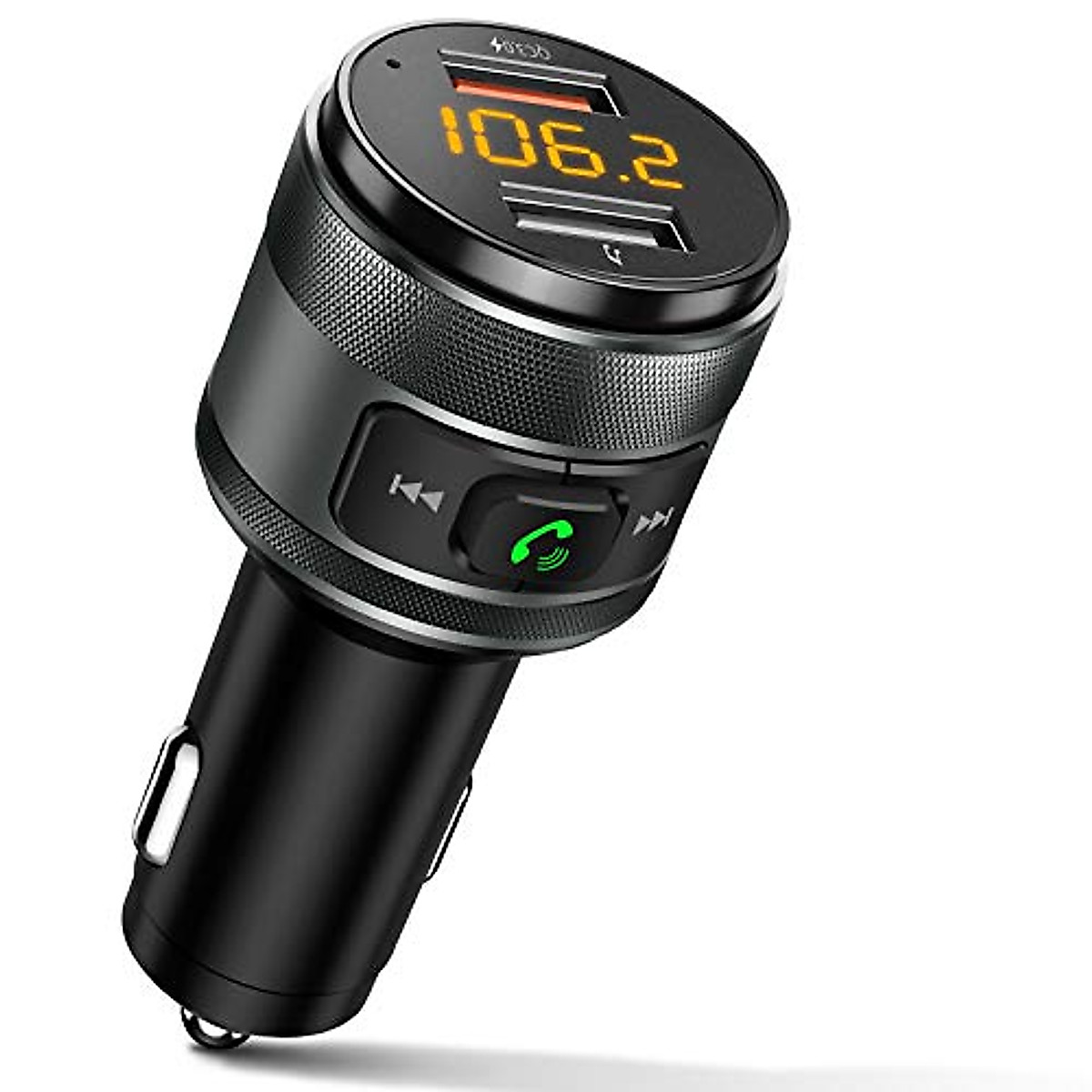 IMDEN Bluetooth 5.0 FM Transmitter for Car, 3.0 Wireless Bluetooth FM Radio Adapter Music Player FM Transmitter/Car Kit with Hands-Free Calling and 2 USB Ports Charger Support USB Drive