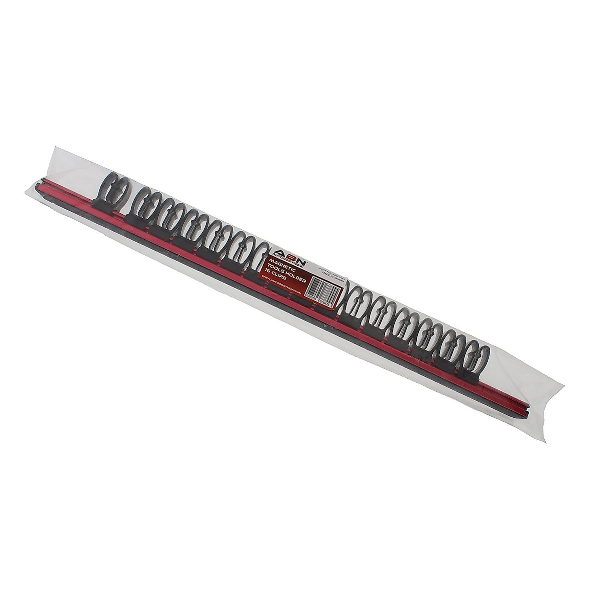 ABN Universal Magnetic Hand Tool Holder in Red – Screwdriver Storage Organizer Tray Rack for Up to 16 Tools