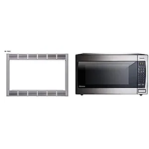 Panasonic 27 TRIM KIT, 27 inch, Silver & Microwave Oven NN-SN966S Stainless Steel Countertop/Built-In with Inverter Technology and Genius Sensor, 2.2 Cubic Foot, 1250W