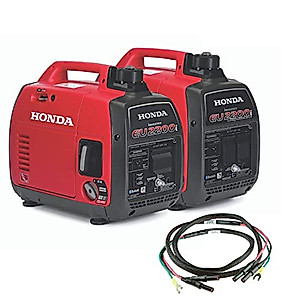 Honda EU2200iTAG 2200W 120V Portable CO-Minder Inverter Generator Bundle with Parallel Cables