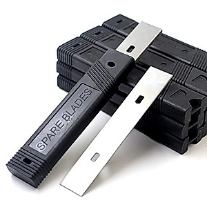 4" Scraper Blades 100pcs Replacement Stainless Steel Razor Blade to Remove Decals and Stickers and Wallpaper Adhesive Vinyls
