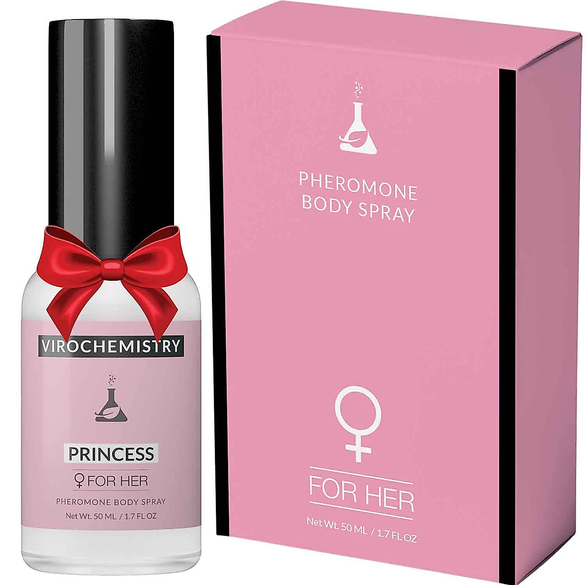 VIROCHEMISTRY Pheromones For Women (PRINCESS) Body Spray - Elegant, Ultra Strength Organic Human Pheromones Fragrance Body Spray 50mL - [Human Grade Pheromones to Attract Men]