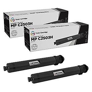 LD Compatible Toner Cartridge Replacement for Ricoh MP C2503H 841918 (Black, 2-Pack)