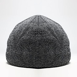 The Original Boston Scally Cap - The Scrapper Newsboy Flat Cap - 6 Panel Cotton Fitted Hat for Men - Charcoal - ML