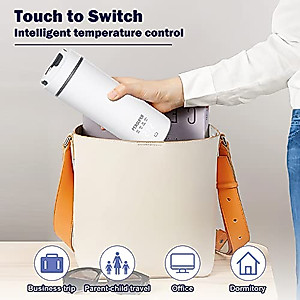 PERSUPER Portable Kettle Electric Travel Kettle 400ML Fast Boil Auto Shut-off Coffee Tea Kettle Keep Warm Function Dry Protection 316 Stainless Steel 450ML(max)