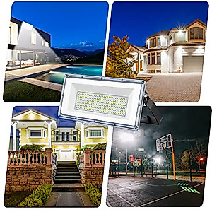 YIBEYYDS LED Flood Light 100W, 10000ML 7000K Super Bright Led Stadium Lights, Led Stadium Flood Lights Adjustable Lighting Angle, IP67 Waterproof LED Flood Light Outdoor for Garden,Lawn,Yard,Stadium