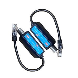 IP Passive Extender Ethernet Over Coax 1-CH, IP Network to Coaxial Transmitter IP Network Converter Fit CCTV Camera UTP RG59/ RJ45 4-Wired 1236 Cable No. BNC Video Balun Only Fit POE Camera System