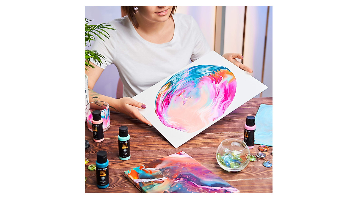 ARTEZA Acrylic Pouring Paint Set - 32 Vibrant Colors