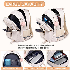 Kuosdaz Laptop Backpack for Women Girls 15.6 Inch Fashion Laptop Bag with USB Charging Port, Wide Open Large Water Resistant Nurse Back Pack, College School Travel Daypack, Black&Green