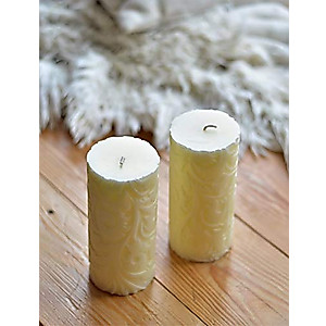 Magik Life Decorative Pillar Candles-3x6 inch - Unscented Long Lasting Handcrafted Royal Candles for Home Decoration Restaurant Weddings Spa Events Church- 70 Hour Burn Time - Smokeless & Dripless