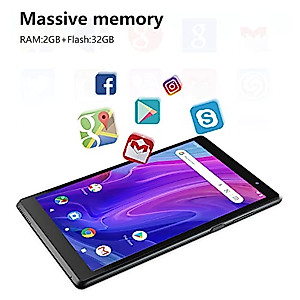 BYANDBY Android Tablet 8 inch, Android 11 Tablet, 2GB RAM 32GB ROM, Tablet for Kids, Quad-Core Processor, Dual Camera, WiFi, 128GB Expand, GMS Certified