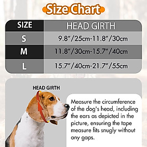 IDOMIK Dog Calming Hoodie,Ear Wraps for Dog to Calm Anxiety,Ears Head Cover for Dogs Noise Protection,Snoods for Dogs Grooming Force Drying Fireworks,Dog Ear Protector,Dog Hematoma Ear Wrap,Grey,L