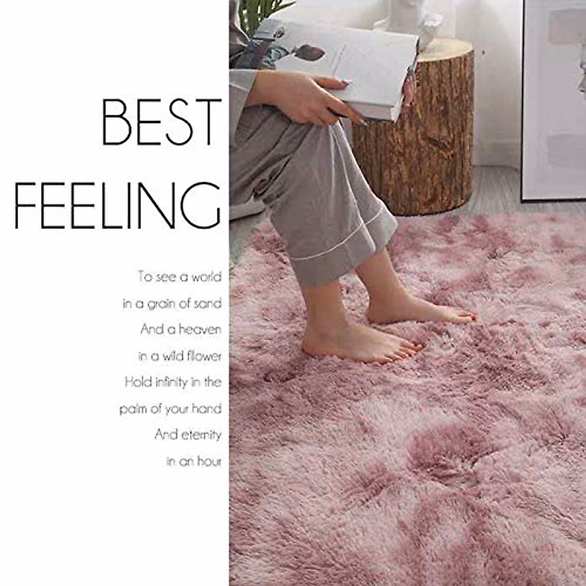 Textured Soft Blanket, Warm and Lightweight Throw Blanket, Cute Shaggy Bedside Blanket Floor Mat Carpet Household Living Room Bedroom Decor - Coffee 5080cm