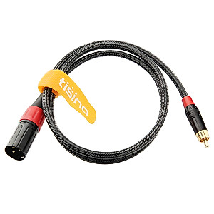 tisino RCA to XLR Cable, Nylon Braid RCA Male to XLR Male HiFi Audio Cable, 4N OFC Wire, for Amplifier Mixer Microphone - Single, 6 Feet