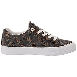 GUESS Womens Loven Sneaker, Brown Multi 908, 8.5 US