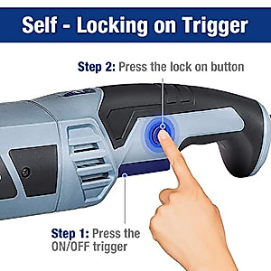 WORKPRO Buffer Polisher - 7-inch Car Buffer Waxer with 4 Buffing and Polishing Pads, 6 Variable Speed 1000-3800 RPM, Detachable Handle, Ideal for Car Detailing, Sanding, Polishing, Waxing