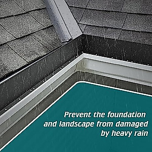 Daisypower 12 Pack Gutter Valley Splash Guards,Rainwater Roof Rain Diverter Downspout Gutter Guards for House Shingle Straight Roofs Corner,10 Inch Each