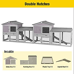 Aivituvin Chicken Coop for 4-6 Chickens Outdoor Duck House Wooden Quail Cage Hen Coop-Expandable Design